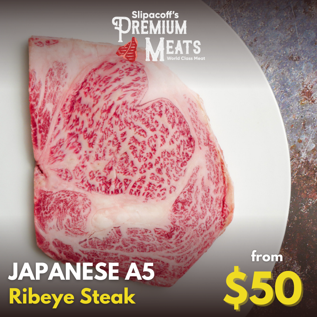 Japanese A5 Kobe Beef Ribeye Steaks | Slipacoff's Premium Meats